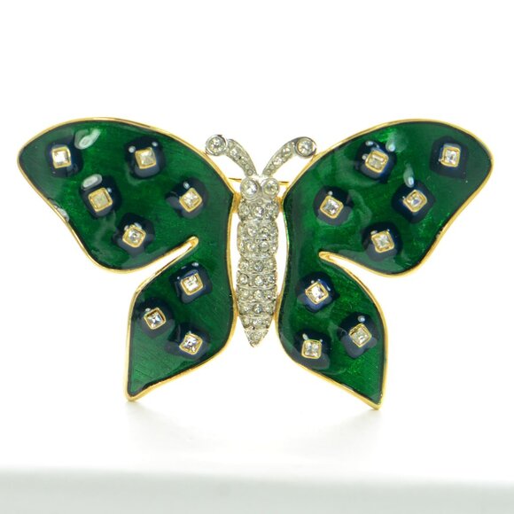 Kenneth Jay Lane | Jewelry | Vintage Kenneth Jay Lane Kjl Green Enamel ...